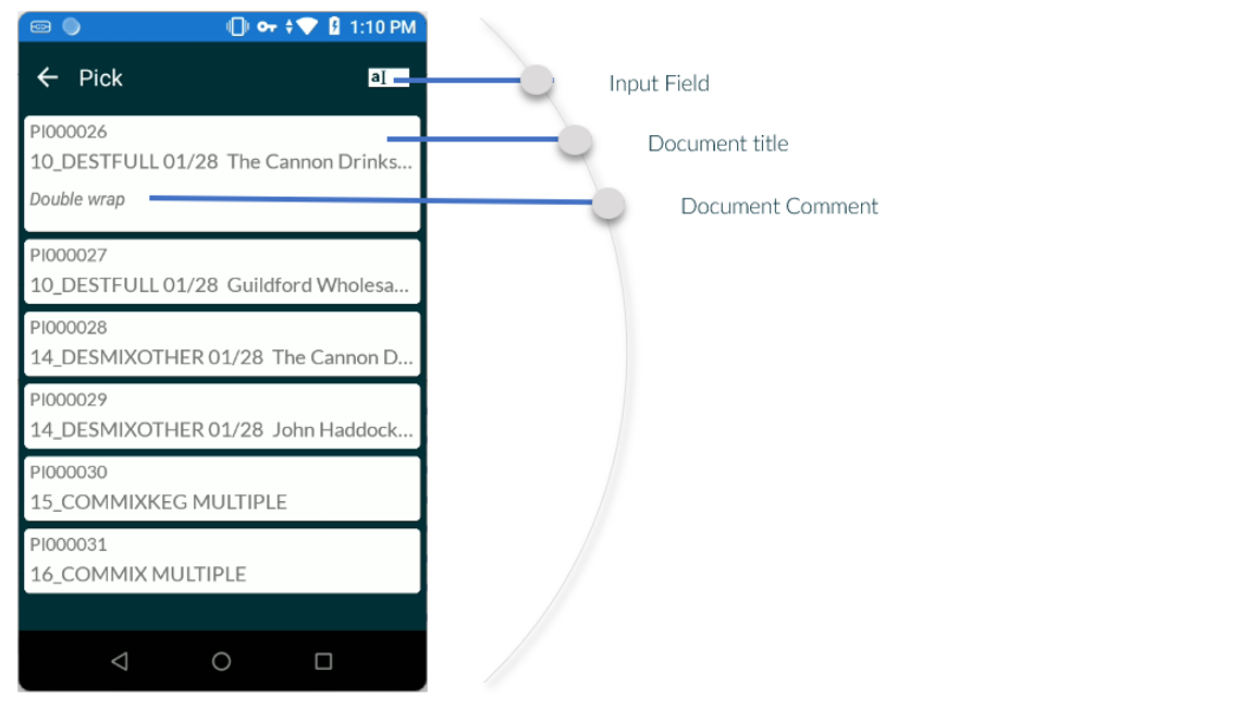 AOW - Android OWM 6 App on the handheld device