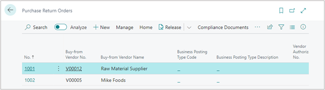 QRG - Purchase return orders